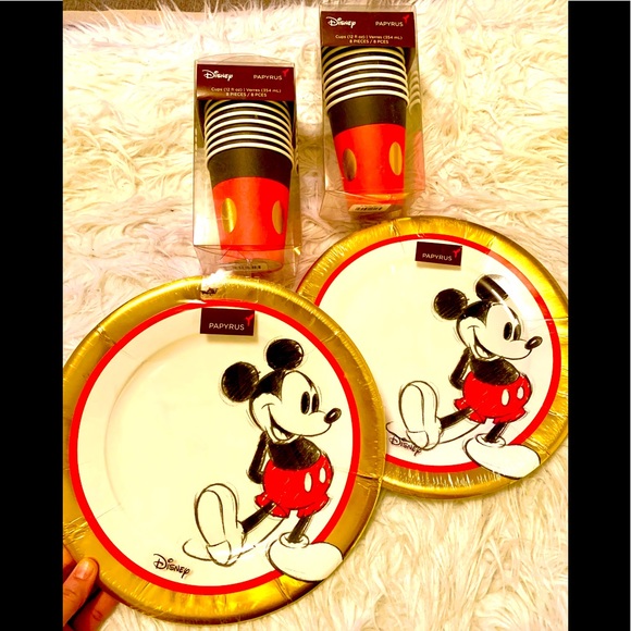 Disney | Party Supplies | New Bundle Disney 6 Mickey Mouse Dinner ...